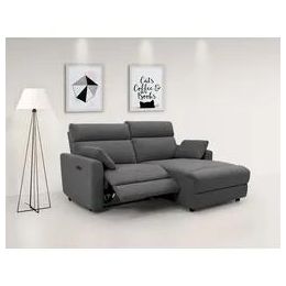 Ecksofa Inosign "JENNA L-Form, 209cm - OTTO. Verl&auml;ssliche Qualit&auml;t.", grau (anthrazit), B:209cm H:100,5cm T:163cm, Webstoff 100% Polyester, Sofas, Ecksofa, manuelle o. elektrische Relaxfunktion, USB A/C, Struktur fein.