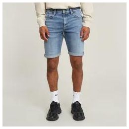 G-Star Raw Jeansshorts G-STAR "Mosa", Herren, Gr. 31, N-Gr, blau (faded sea point blau), Denim/Jeans, Obermaterial: 94% Baumwolle, 5% Elastomultiester, 1% Elasthan, regular fit kniefrei, Jeans Jeansshorts, mit Umschlagsaum
