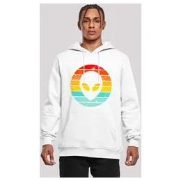 Kapuzenpullover F4NT4STIC "Alien Retro Sonnenuntergang", Herren, Gr. 3XL, wei&szlig;, Obermaterial: 65% Baumwolle, 35% Polyester, slim fit, Pullover Kapuzenpullover, Premium Qualit&auml;t