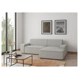 Ecksofa Trendmanufaktur "Graz, wahlweise mit Sitzvorschub und Bettkasten, L-Form, Breite 246 cm", wei&szlig; (wollwei&szlig;), B:246cm H:73cm T:162cm, 100% Polyester, Sofas, Ecksofa, in Cord-, haustierfreundlichem LEO Struktur- oder LUMOS-3D-Bezug