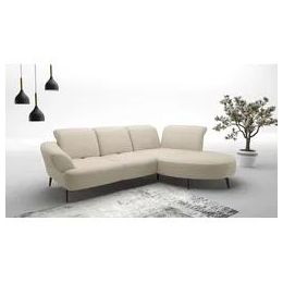 Sit & More Ecksofa SIT & MORE "Dance, L-Form, inkl. Sitztiefenverstellung", beige (creme), B:313cm H:91cm T:208cm, 95%Polyester 5%Polyamid, Sofas, Ecksofa, inkl. Click&Seat, optional mit Kopfteilverstellung