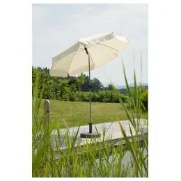 Sonnenschirm Schneider SCHIRME "Locarno", beige (natur), Obermaterial: 100% Polyester, Standschirme, abknickbar, ohne Schirmst&auml;nder