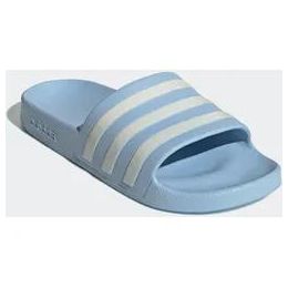 Badesandale Adidas SPORTSWEAR "AQUA ADILETTE", Damen, Gr. 42, blau (glow blau, zero metallic, zero metallic), Synthetik, Schuhe, Badelatschen