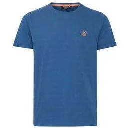 T-Shirt INDICODE "T-Shirt IDGabrix", Damen, Gr. XL, blau (dunkelblau), Obermaterial: 98% Baumwolle CO. 2% Polyester PES., regular fit normal, Rundhals, Shirts T-Shirt