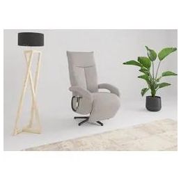 Sit & More TV-Sessel SIT & MORE "TV Dance", silber, B:74cm H:112cm T:82cm, 100% Polyester, Sessel, wahlweise manuell oder elektrischer Funktion mit Akku