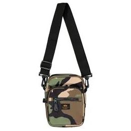 Umh&auml;ngetasche Alpha Industries "Label Messenger Bag S", Gr. onesize, bunt (wdl camo 65), Obermaterial: 100% Polyester; Futter: 100% Nylon, Taschen Umh&auml;ngetasche