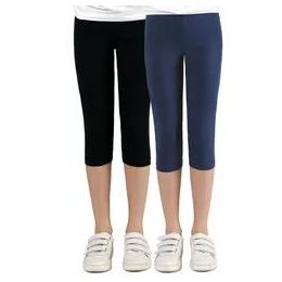 Leggings STACCATO, M&auml;dchen, Gr. 92/98, Normalgr&ouml;&szlig;en, bunt, Oberstoff: 95% Baumwolle, 5% Elasthan., unifarben, Basic, normal, Hosen Leggings, Doppelpack
