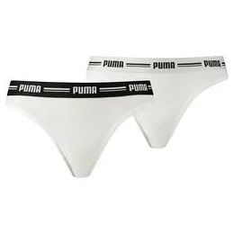String Puma "String 2er Pack", Damen, Gr. XL, wei&szlig;, Obermaterial: 57% Baumwolle CO. 38% Modal CMD. 5% Elasthan EL., Unterhosen String