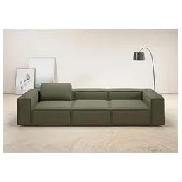 3,5-Sitzer Home Affaire "Watertown, modernes Big-Sofa XXL, 336 cm Breite, auch in Feincord", gr&uuml;n, B:336cm H:68cm T:118cm, 96% Polyester, 4% Nylon, Sofas, Riesiges Designersofa mit viel Platz & weichen Bez&uuml;gen in Trendfarben