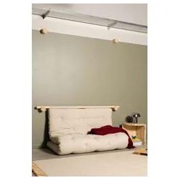 Schlafsofa KARUP DESIGN "Hooked Sofa Bed / Sleeper Chair &ndash; Sitz- oder Schlafplatz, platzsparend", beige (natural), B:135cm H:12cm T:200cm, Bezug: 80% Baumwolle, 20% Polyester, Sofas, Schlafsofa, Futonmatratze inkl. Halterungsset aus FSC-zertifiziertem Massivholz