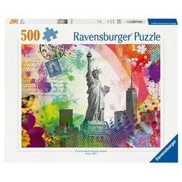 Puzzle Ravensburger "Postkarte aus New York", bunt, Puzzles, KinderB:49cm H:36cm, Pappe, Made in Germany, B:49cm H:36cm