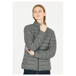 Outdoorjacke WHISTLER "Arubi", Damen, Gr. 44, grau (dunkelgrau), 100% Polyamid, kariert, normal, hoch geschlossener Ausschnitt, Jacken Outdoorjacke, mit leichter F&uuml;llung