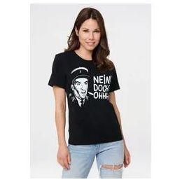 T-Shirt logoshirt "Gendarm von St.-Tropez - Nein Doch Ohhh", Damen, Gr. M, schwarz, 100% Baumwolle, bedruckt, normal, Rundhals, Shirts T-Shirt, mit coolem Print