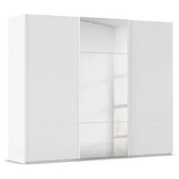 Schwebet&uuml;renschrank Rauch "Kleiderschrank Schrank Garderobe Schlafzimmerschrank SCALE-TRIO", wei&szlig; (alpinwei&szlig;, griffleisten alpinwei&szlig;), B:271cm H:223cm T:68cm, Holzwerkstoff, Schr&auml;nke, Schwebet&uuml;renschrank, edle dreigeteilte Front mit 2 Zierleisten und Spiegel MADE IN GERMANY
