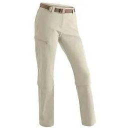 Outdoorhose Maier Sports "Arolla", Damen, Gr. 22, Kurzgr&ouml;&szlig;en, braun (hellbraun), 90% Polyamid, 10% Elasthan, Hosen Outdoorhose, Damen Zip-Off Wanderhose, atmungsaktive Trekkinghose, Regular Fit
