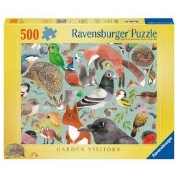 Puzzle Ravensburger "Garden Visitors", bunt, Puzzles, KinderB:49cm H:36cm, Pappe, Made in Germany, B:49cm H:36cm