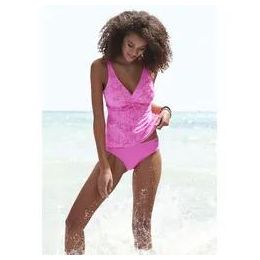 B&uuml;gel-Tankini-Top Venice Beach "Moloka", Damen, Gr. 48, Cup E, pink (pink bedruckt), Recycling-Polyamid, bedruckt, Bikini-Oberteile, Unter der Brust regulierbar