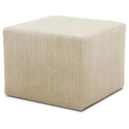 Polsterhocker Home Affaire "Jadelyn", beige (creme), B:60cm H:44cm T:60cm, 100% Polyester, Hocker, Polsterhocker, Cordbezug, passend zum Schlafsofa