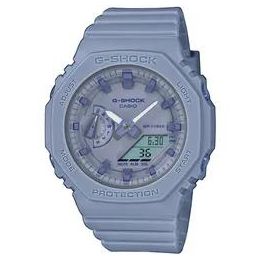 Chronograph Casio G-SHOCK, blau (graublau), Armbanduhren, Damen, Chronograph, Quarzuhr, Armbanduhr, Damen, Herren, digital, bis 20 bar wasserdicht