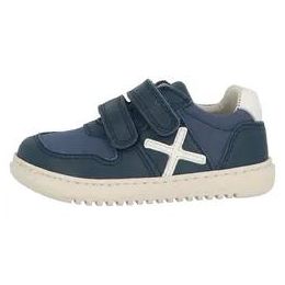 Barfu&szlig;schuh Lurchi "Monti Barefoot", Kinder, Gr. 29, blau (navy, wei&szlig;), Glattleder, Textil, Schuhe Barfu&szlig;schuh, Sneaker mit Kontrastbesatz, Gr&ouml;&szlig;enschablone zum Download