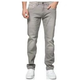 Regular-fit-Jeans INDICODE "INTony", Herren, Gr. 31, L&auml;nge 32, grau (lt grau mel), Denim/Jeans, Obermaterial: 98% Baumwolle, 2% Elasthan, Abriebeffekte, regular fit kn&ouml;chellang, Jeans