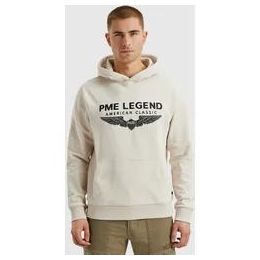 PME-Legend Kapuzensweatshirt PME LEGEND "Hooded soft terry with logo", Herren, Gr. M, beige (birch), Sweatware, Obermaterial: 80% Baumwolle, 20% Polyester, bestickt, regular fit taillenbedeckt, Rippb&uuml;ndchen, Sweatshirts, mit Logostickerei