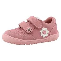 Barfu&szlig;schuh Lurchi "Jola Barefoot", Kinder, Gr. 27, rosa, Veloursleder, kontrastfarbene Details, Schuhe Barfu&szlig;schuh, Halbschuh, Sneaker mit Bl&uuml;ten, Gr&ouml;&szlig;enschablone zum Download