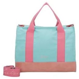 Henkeltasche Fritzi aus Preussen "Canvas Tote Bag", Damen, Gr. B/H/T: 14cm x 29,5cm x 40cm, gr&uuml;n (mint), Baumwolle, unifarben, Taschen, mit verstell- und abnehmbarem Schulter-Riemen