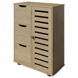 Midischrank Welltime "MODENA", braun (eiche), B:60cm H:80cm, Schr&auml;nke, Midischrank, 60 cm, Badkommode