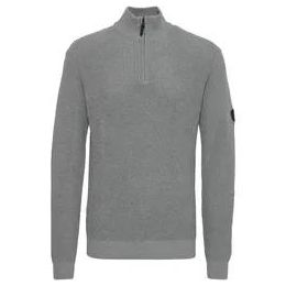 Troyer INDICODE "Troyer IDRevillan", Herren, Gr. M, grau (grau mix), Obermaterial: 46% Baumwolle CO recyc.. 34% Baumwolle CO. 20% Polyester PES., Pullover Troyer