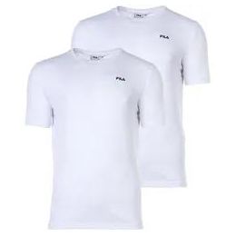T-Shirt Fila "T-Shirt BROD tee / double pack 2er Pack", Herren, Gr. M, wei&szlig;, Obermaterial: 100% Baumwolle CO., Shirts T-Shirt