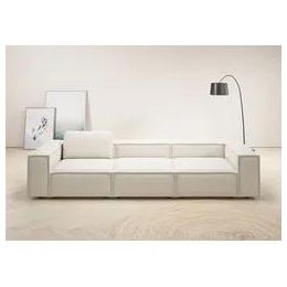 3,5-Sitzer Home Affaire "Watertown, modernes Big-Sofa XXL, 336 cm Breite, auch in Feincord", wei&szlig;, B:336cm H:68cm T:118cm, 96% Polyester, 4% Nylon, Sofas, Riesiges Designersofa mit viel Platz & weichen Bez&uuml;gen in Trendfarben