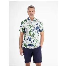 Kurzarmhemd Lerros "Sommerhemd in Hawaiian-Style", Herren, Gr. M, Normalgr&ouml;&szlig;en, wei&szlig;, 80% Baumwolle, 20% Leinen, Hemden