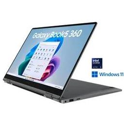 Samsung Convertible Notebook "Galaxy Book5 360 15,6'' (NP750Q) Ultra5 16 GB + 512 GB", grau, 16 GB RAM 512 GB SSD, Core Ultra 5, Windows 11 Home, Notebooks