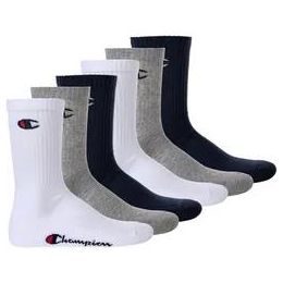 Kurzsocken Champion "Socken 6er Pack", Herren, Gr. 39-42, bunt (blau, wei&szlig;, grau), Obermaterial: 71% Baumwolle CO. 27% Polyester PES. 2% Elasthan EL., Socken