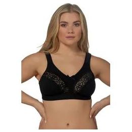 B&uuml;gelloser BH ELBRINA, Damen, Gr. 85, Cup D, schwarz, Spitze, Obermaterial: 95% Baumwolle, 5% Elasthan, unifarben, bequem, BHs, mit Spitze, mit Schleife, breite Tr&auml;ger, ohne B&uuml;gel, Baumwollmix