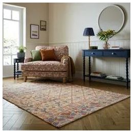 Teppich FLAIR RUGS "RILEY BLOCK GEO", beige (natur), B:120cm H:2mm L:170cm, Baumwolle, Kunstfaser, Teppiche, Teppich, Riley Block Geometrischer L&auml;ufer Teppich