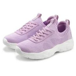 Sneaker Lascana ACTIVE "Turnschuhe", Herren, Gr. 41, lila (flieder), Obermaterial: 50% Lederimitat, 50% Textilmaterial. Decksohle: 100% Textilmaterial. Futter: 100% Textilmaterial. Laufsohle: 100% Synthetik, Mesh, unifarben, Basic, Schuhe Sneaker, ultraleicht und bequem zum Reinschl&uuml;pfen mit Zierschn&uuml;rung VEGAN