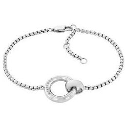 Armkette Tommy Hilfiger "CIRCLES", silber (edelstahlfarben), Armb&auml;nder, Damen, 19cm, Edelstahl, Armkette