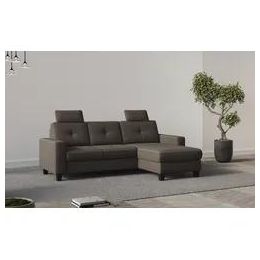 Ecksofa Home Affaire "Varese", braun (espresso), B:239cm H:91cm T:164cm, 90% Polyester 10% Polyamid, Sofas, Ecksofa, wahlweise mit Bettfunktion und Bettkasten