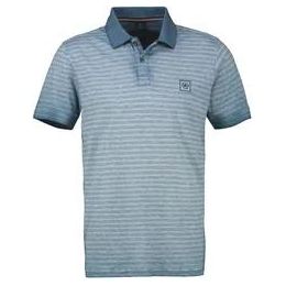Poloshirt Lerros "Gestreiftes Poloshirt in Gro&szlig;en Gr&ouml;&szlig;en", Herren, Gr. 5XL, blau (crispy blau), 100% Baumwolle, ohne Ausschnitt, Shirts
