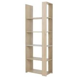 B&uuml;cherregal GAMI "Straw", beige (kestina nature nachbildung), B:62cm H:175cm T:33cm, Regale, B&uuml;cherregal, B&uuml;cherregal mit 5 Regalb&ouml;den