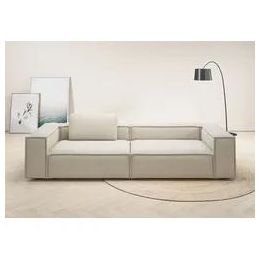 3-Sitzer Home Affaire "Watertown moderner 3-Sitzer", beige (sand), B:306cm H:68cm T:118cm, 94% Polyester, 6% Nylon, Sofas, extra breites Sofa mit in eleganten Bez&uuml;gen & gro&szlig;z&uuml;giger Sitzfl&auml;che