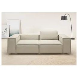2-Sitzer Home Affaire "Watertown, modernes Sofa 246 cm breit, auch in Feincord", beige (sand), B:246cm H:68cm T:118cm, 96% Polyester, 4% Nylon, Sofas, stilvolles Sofa f&uuml;r 2 Personen mit extra breiter Sitzfl&auml;che