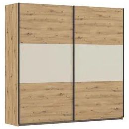 Schwebet&uuml;renschrank Rauch "Kleiderschrank Schrank Garderobe Garderobenschrank W&auml;scheschrank NEO", beige (eiche artisan, beige (champagner)), B:218cm H:210cm T:59cm, Holzwerkstoff, Schr&auml;nke, Schwebet&uuml;renschrank, mit gro&szlig;z&uuml;gigem Stauraum und vielf&auml;ltigen Farbkombinationen