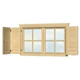 Skan Holz Fensterladen SKANHOLZ, beige (natur), Massivholz, Fensterl&auml;den
