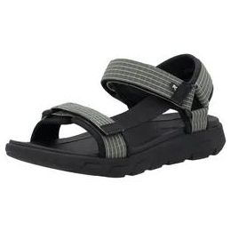 Sandale Rieker SPORT "Orlando", Herren, Gr. 45, gr&uuml;n (oliv, schwarz), Lederimitat, Textil, Schuhe Sandale, Outdoorsandale, Sommerschuh, Maschinenw&auml;sche, mit weichem Fu&szlig;bett
