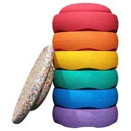 Balancetrainer Stapelstein "Stapelstein Rainbow Set classic", bunt (rainbow), Balancetrainer, Kinder, B/H/L: 12cm &Oslash; 27,5cm, Polypropylen, inklusive Balance Board, H:12cm &Oslash;:27,5cm, Topseller