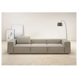 3,5-Sitzer Home Affaire "Watertown, modernes Big-Sofa XXL, 336 cm Breite, auch in Feincord", beige (sand), B:336cm H:68cm T:98cm, 95% Polyester, 5% Nylon, Sofas, Riesiges Designersofa mit viel Platz & weichen Bez&uuml;gen in Trendfarben