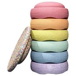 Balancetrainer Stapelstein "Stapelstein Rainbow Set pastel", pastel, Balancetrainer, Kinder, B/H/L: 12cm &Oslash; 27,5cm, Polypropylen, inklusive Balance Board, H:12cm &Oslash;:27,5cm, Topseller